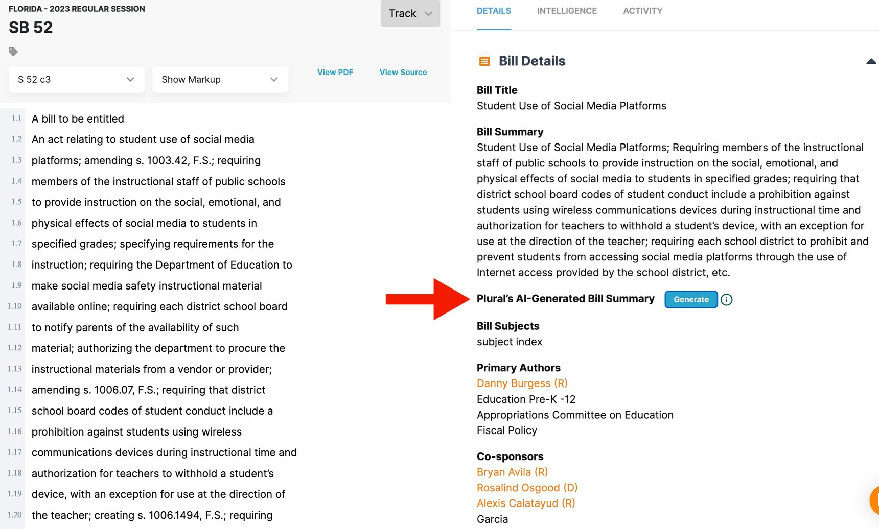 How to create an AI-generated bill summary